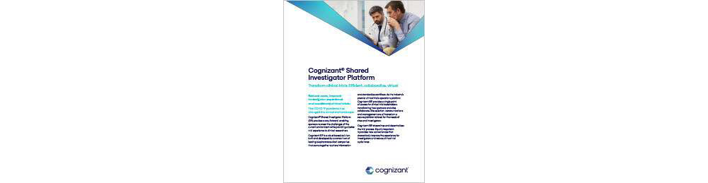 Shared Investigator Platform for Clinical Trials | Cognizant